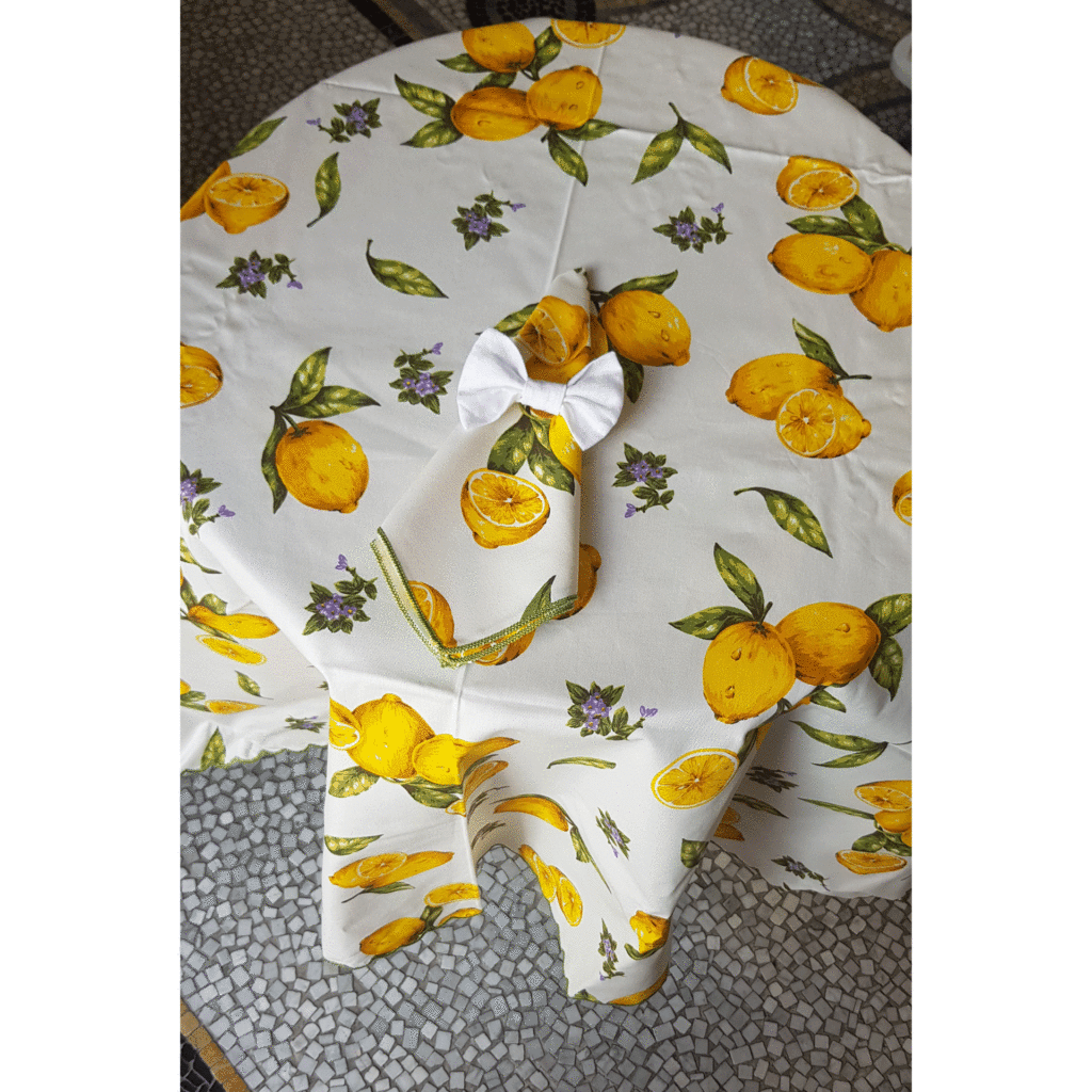 Amalfi Coast with Lemon pattern Tablecloth - La Bottega delle Arti