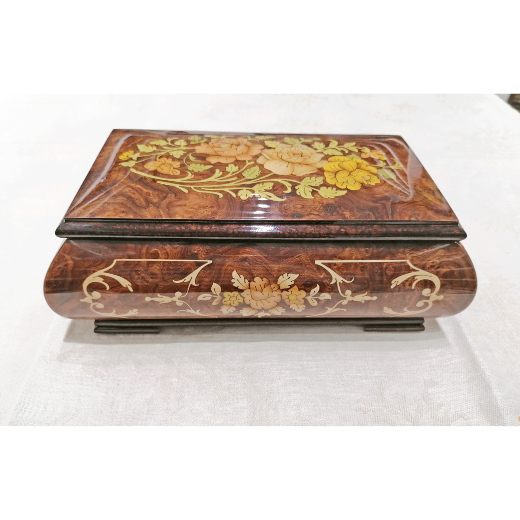 Rectangular music box with Music Pattern - La Bottega delle Arti